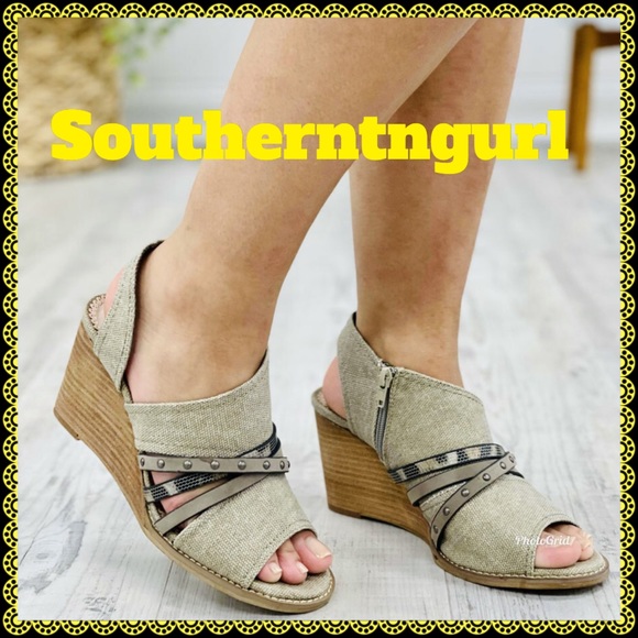 Very G | Shoes | Nib Very G By Gypsy Jazz Jamison Taupe Wedge Sandals ...